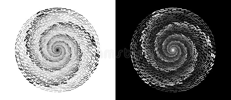 Random Rectangles in a Spiral. Big Data or Chaos Concept, Logo Icon or ...