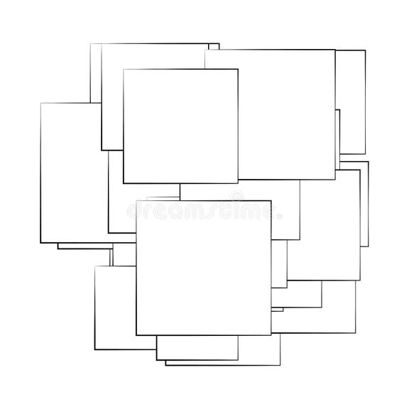 Random Rectangles Structure Vector Composition, Pattern Stock Vector ...
