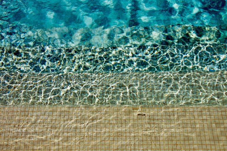 Random Ripples on Swimming Pool Steps Stock Photo - Image of standing ...