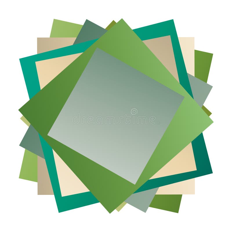 Random Rotated Overlapping Chaotic Squares Vector Illustration ...