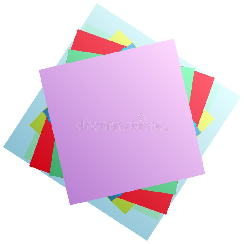 Random Rotated Overlapping Chaotic Squares Vector Illustration ...