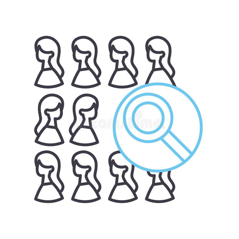 Random Sampling Line Icon Outline Symbol Vector Illustration Concept