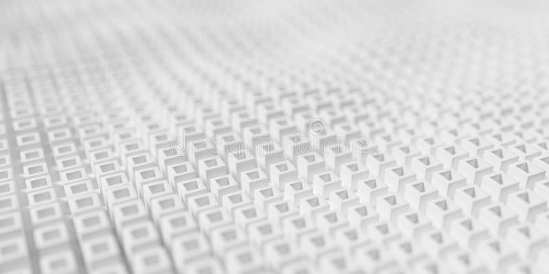 Random Scaled White Tube Cube Boxes Block Background Wallpaper Banner ...