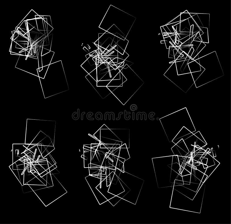 Random, Scattered Angular Elements, Shapes Stock Vector - Illustration ...