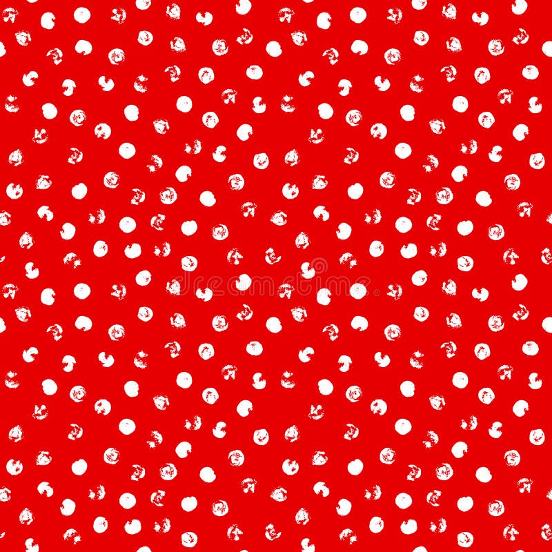 Random Scattered Polka Dot Pattern, Abstract Red and White Background ...