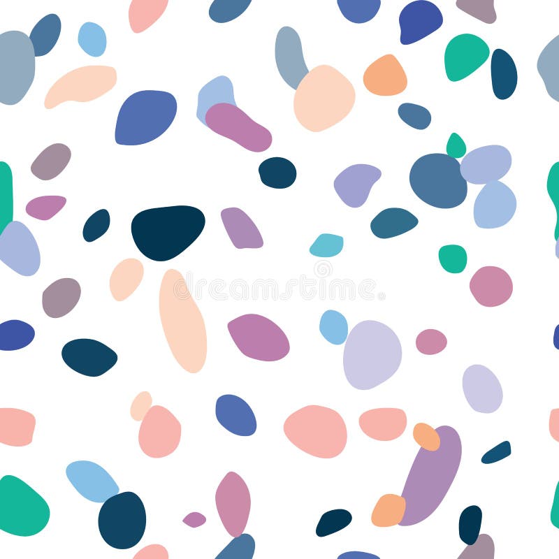 Random Scattered Shapes, Colorful Mosaic Pattern, Abstract Stone ...