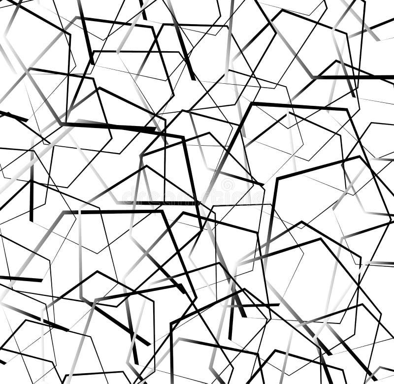 Random, Scattered Shapes Geometric Monochrome Illustration / Pat Stock ...