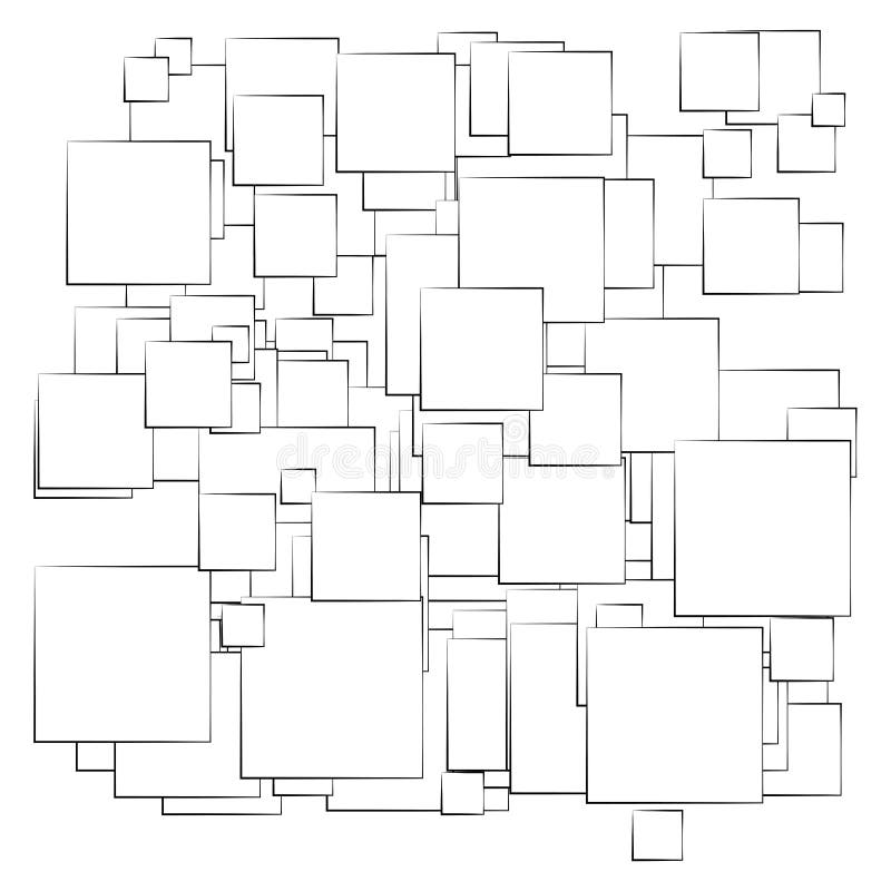 Random, Scattered Squares Pattern, Texture Element. Randomness Concept ...