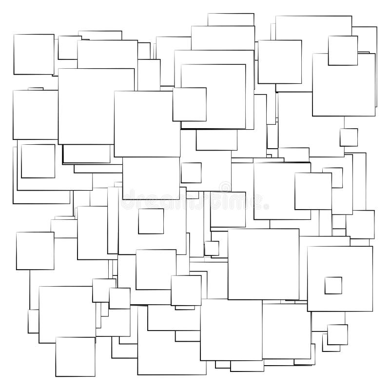 Random, Scattered Squares Pattern, Texture Element. Randomness Concept ...