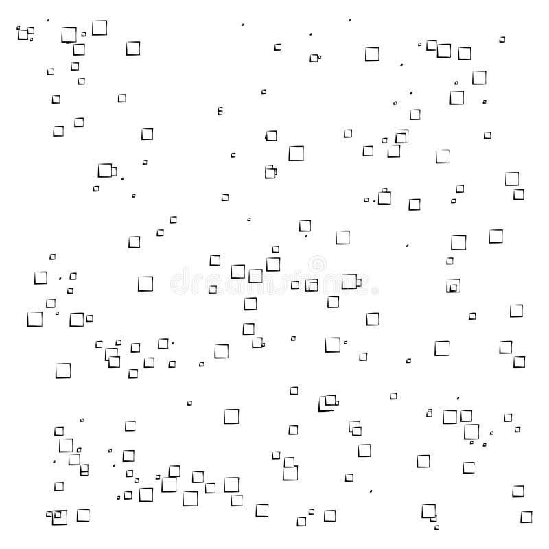 Random, Scattered Squares Pattern, Texture Element. Randomness Concept ...