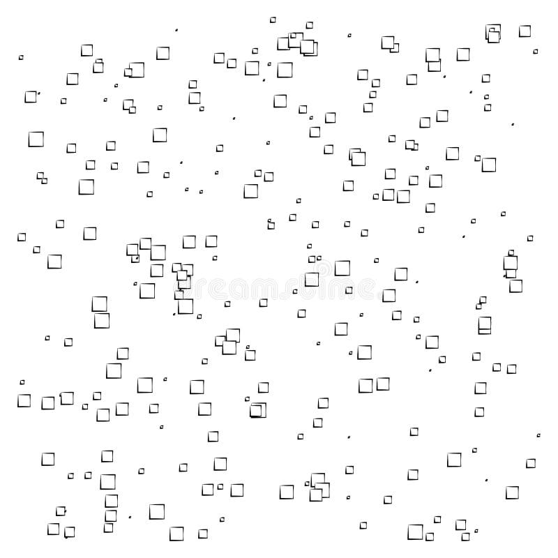 Random, Scattered Squares Pattern, Texture Element. Randomness Concept ...