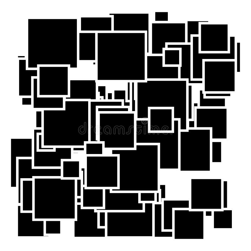 Random, Scattered Squares Pattern, Texture Element. Randomness Concept ...