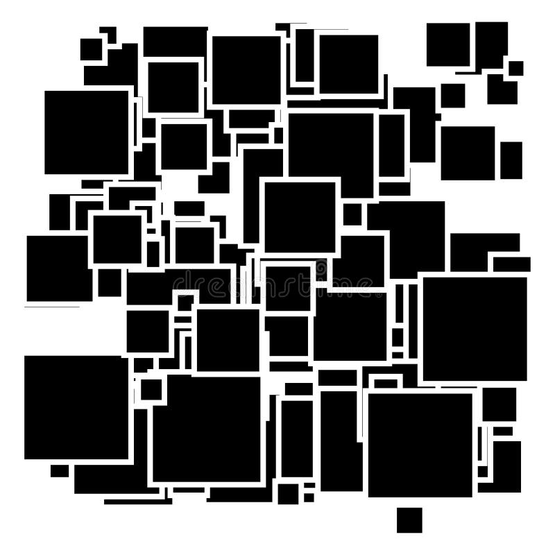 Random, Scattered Squares Pattern, Texture Element. Randomness Concept ...