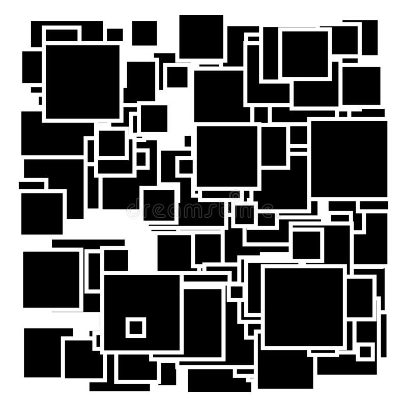 Random, Scattered Squares Pattern, Texture Element. Randomness Concept ...