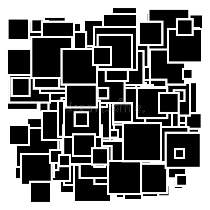 Random, Scattered Squares Pattern, Texture Element. Randomness Concept ...