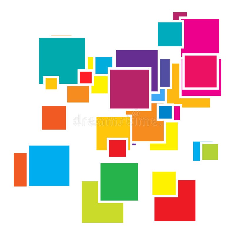 Random, Scattered Squares Pattern, Texture Element. Randomness Concept ...