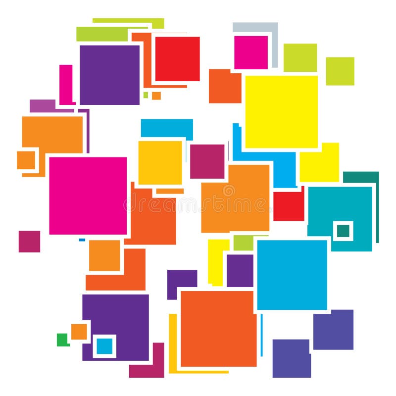 Random, Scattered Squares Pattern, Texture Element. Randomness Concept ...