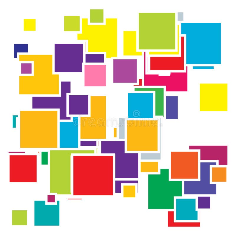 Random, Scattered Squares Pattern, Texture Element. Randomness Concept ...