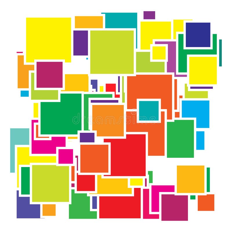 Random, Scattered Squares Pattern, Texture Element. Randomness Concept ...