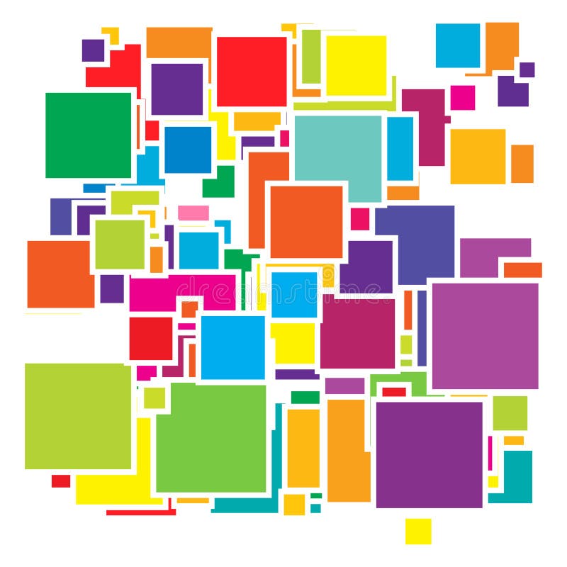 Random, Scattered Squares Pattern, Texture Element. Randomness Concept ...