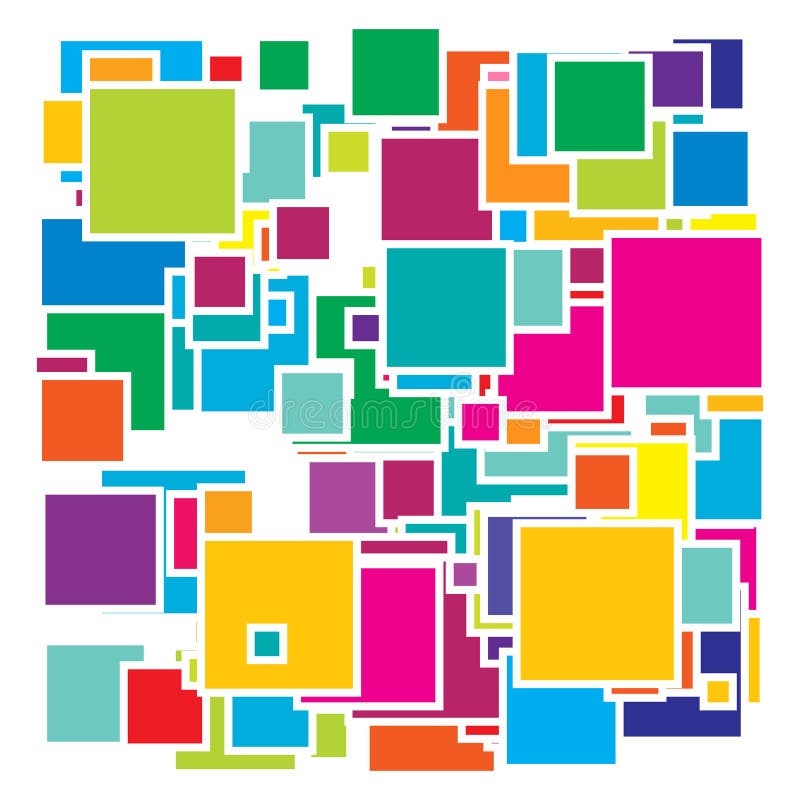 Random, Scattered Squares Pattern, Texture Element. Randomness Concept ...
