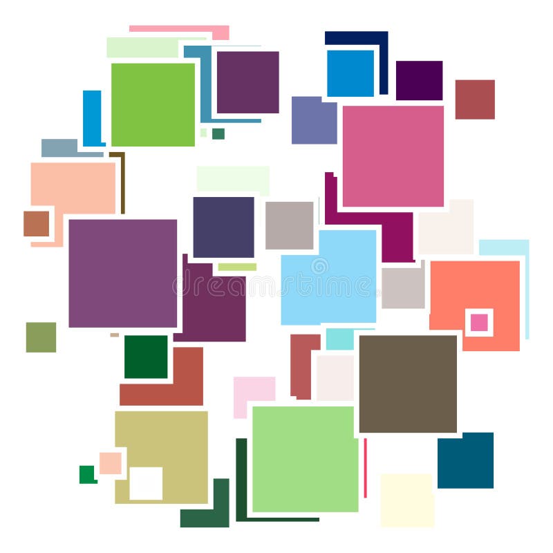 Random, Scattered Squares Pattern, Texture Element. Randomness Concept ...