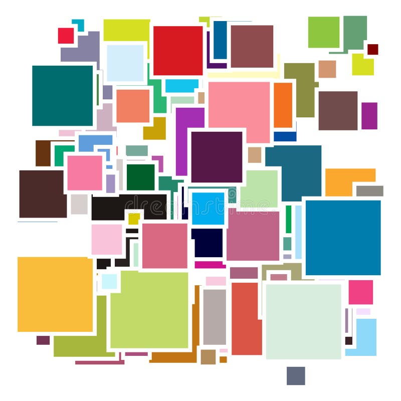 Random, Scattered Squares Pattern, Texture Element. Randomness Concept ...