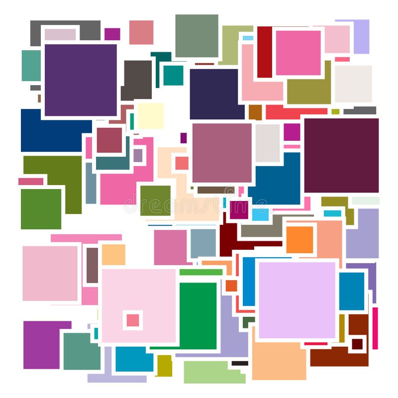 Random, Scattered Squares Pattern, Texture Element. Randomness Concept ...