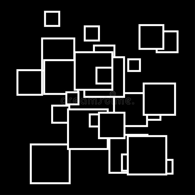 Random, Scattered Squares Pattern, Texture Element. Randomness Concept ...