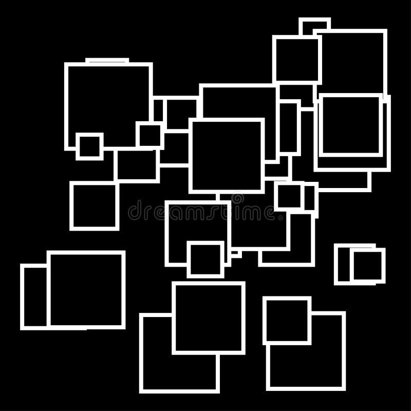 Random, Scattered Squares Pattern, Texture Element. Randomness Concept ...