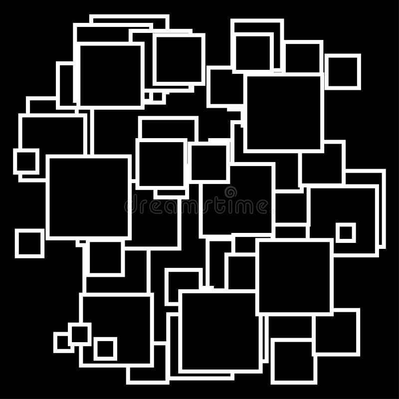 Random, Scattered Squares Pattern, Texture Element. Randomness Concept ...