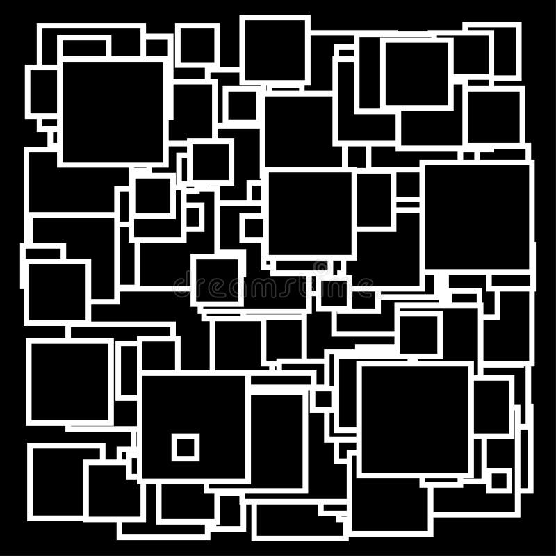 Random, Scattered Squares Pattern, Texture Element. Randomness Concept ...