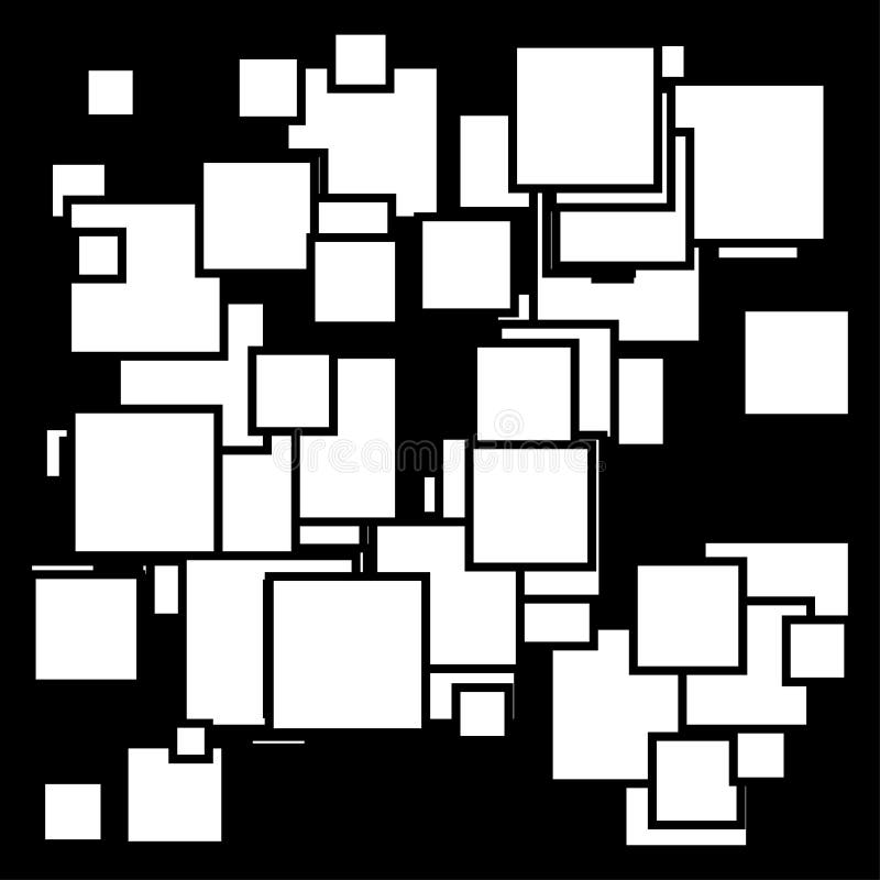 Random, Scattered Squares Pattern, Texture Element. Randomness Concept ...