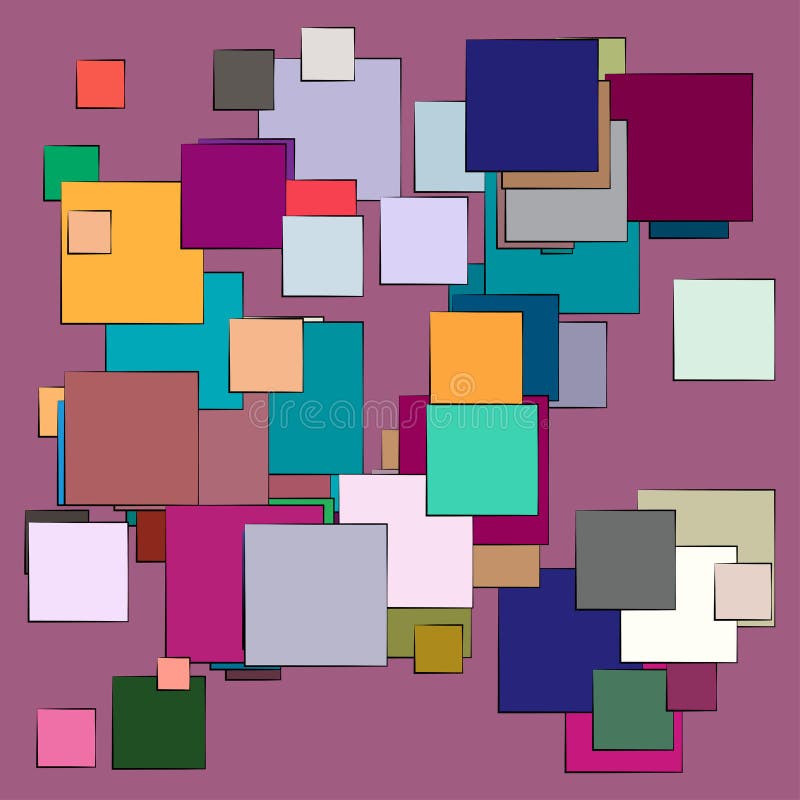 Random, Scattered Squares Pattern, Texture Element. Randomness Concept ...