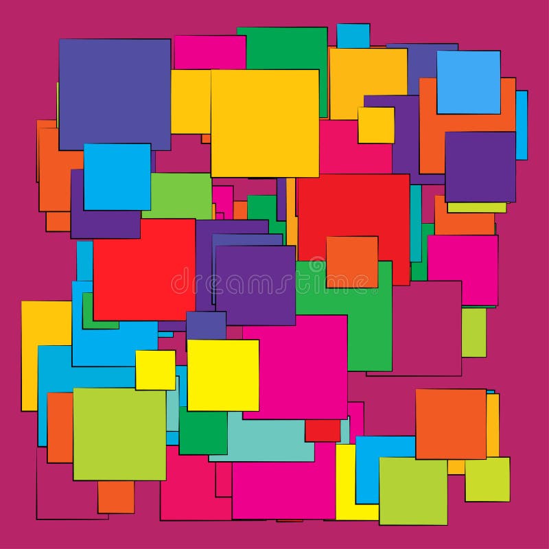 Random, Scattered Squares Pattern, Texture Element. Randomness Concept ...