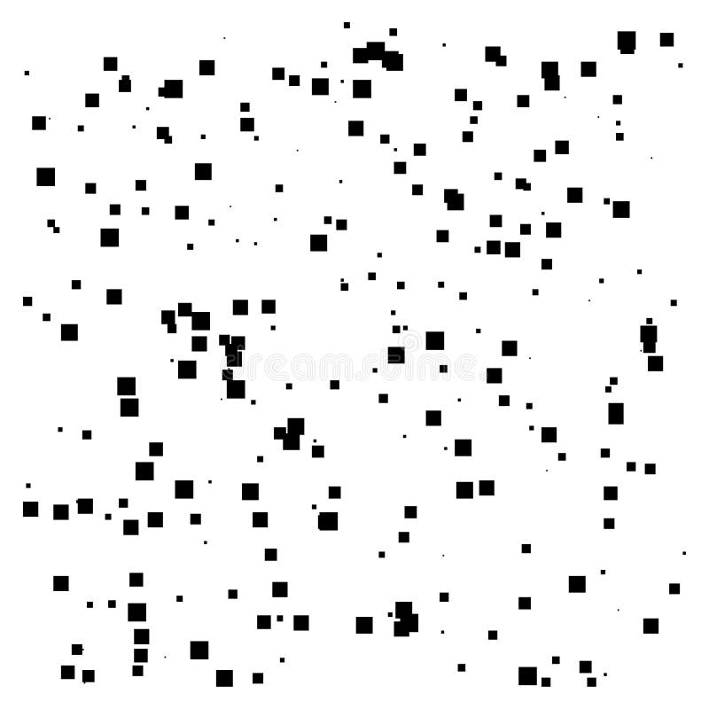Random, Scattered Squares Pattern, Texture Element. Randomness Concept ...