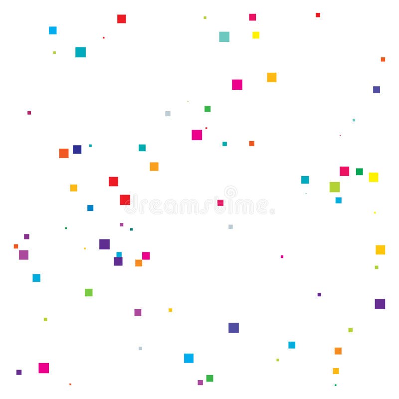 Random, Scattered Squares Pattern, Texture Element. Randomness Concept ...