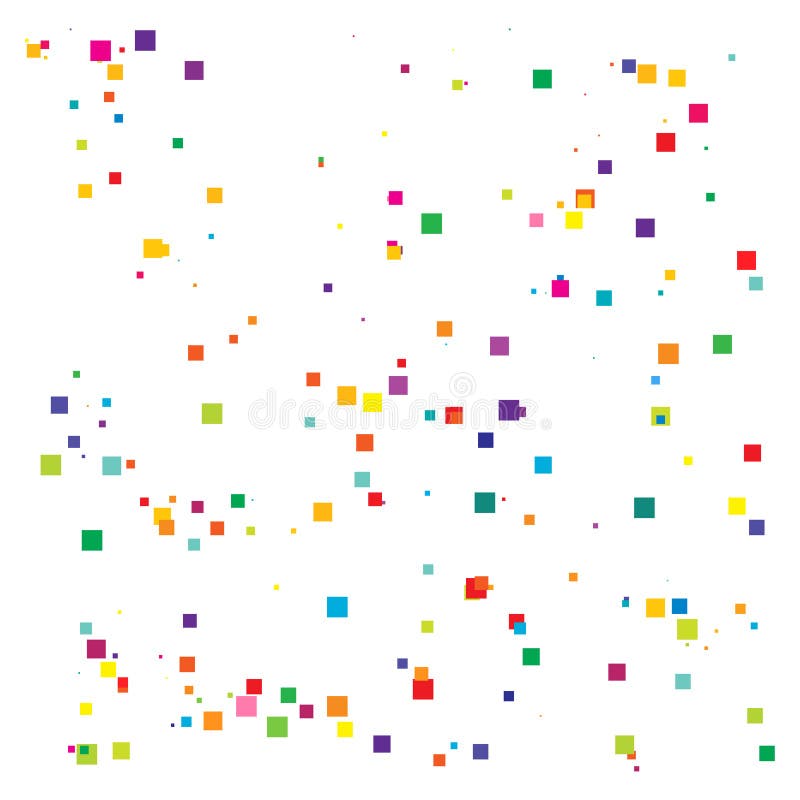 Random, Scattered Squares Pattern, Texture Element. Randomness Concept ...