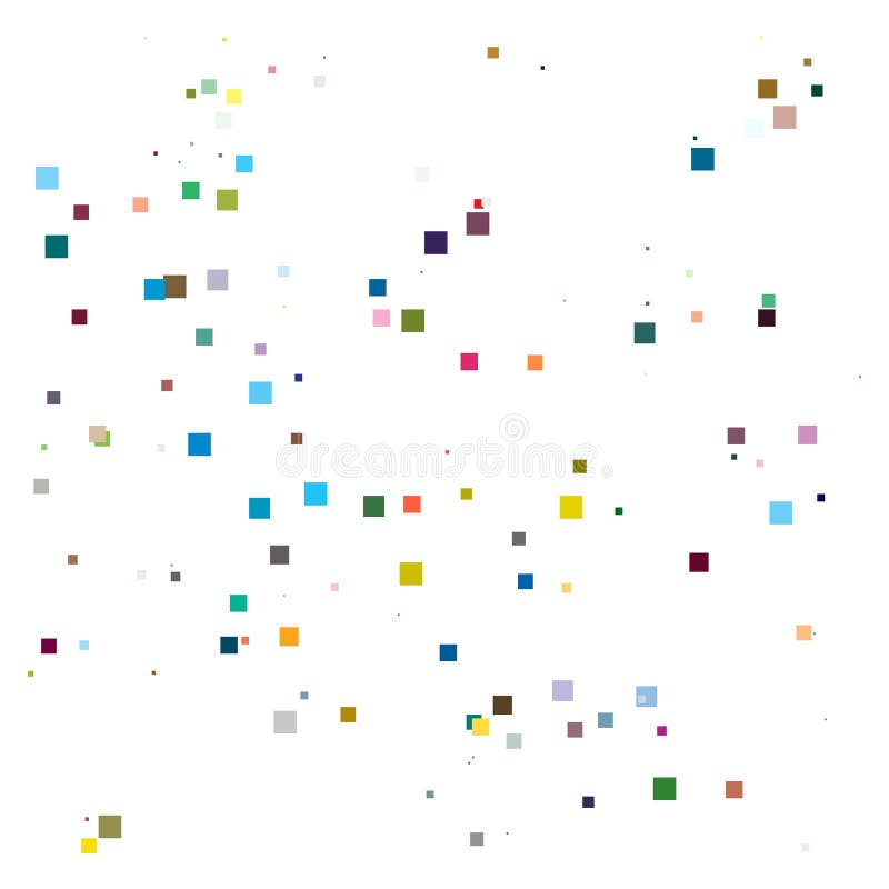Random, Scattered Squares Pattern, Texture Element. Randomness Concept ...