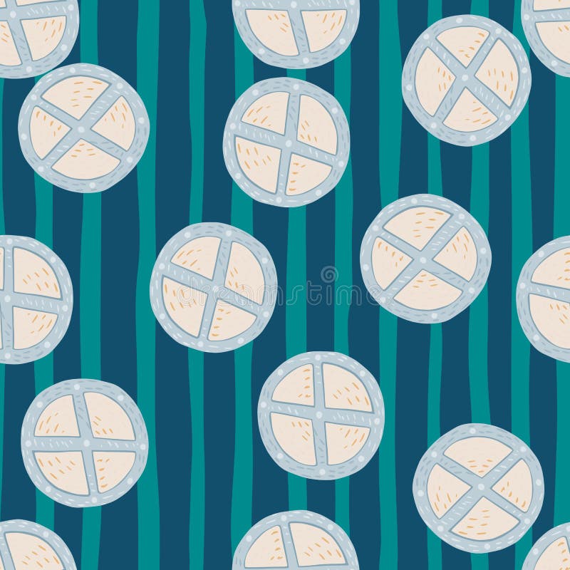 Random Seamless Pattern with Medieval Pink and Blue Colored Wood Shield ...