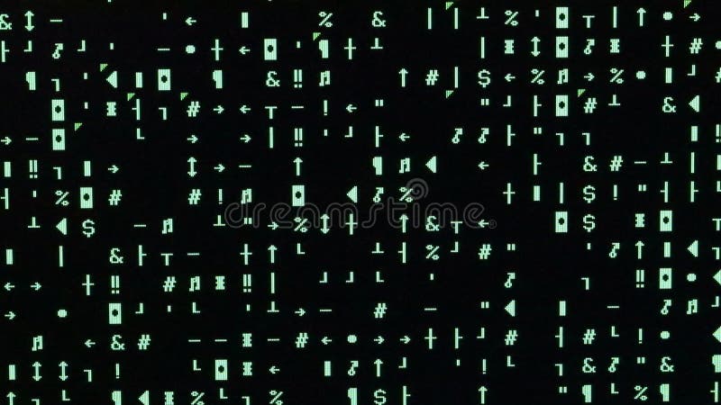 Random Sequence of Characters on the Computer Screen Stock Video ...