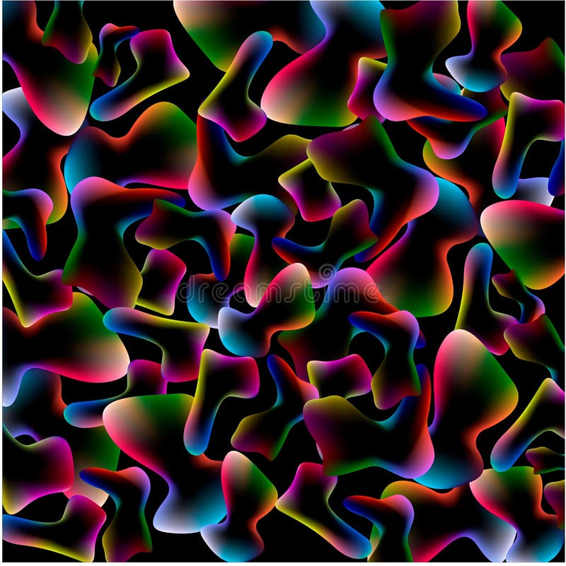 Random Wave Shapes Red Color on Lighting White Background Stock Vector ...