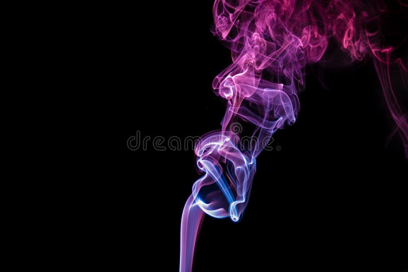 Random Shapes of Colored Smoke Fired with Colored Flash Pink, Blue ...