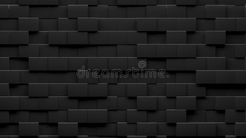 Random Shifted Black Cube Boxes Block Background Wallpaper Stock ...