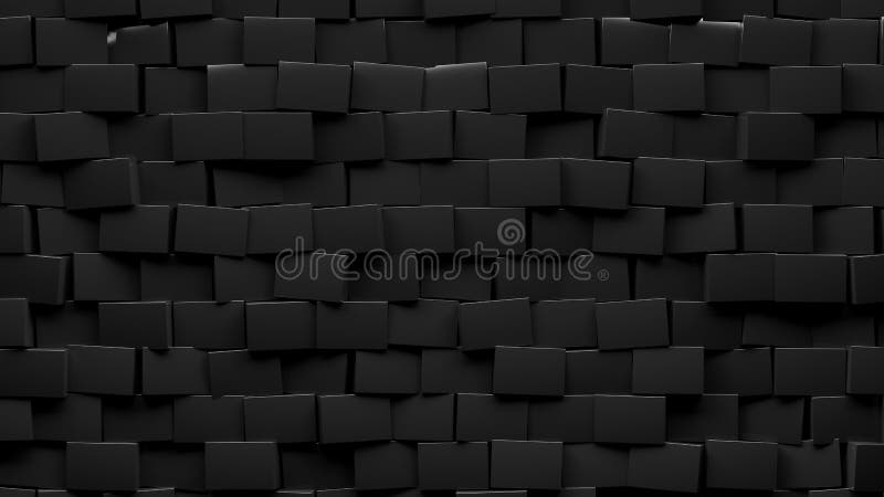 Random Shifted Black Cube Boxes Block Background Wallpaper Stock ...