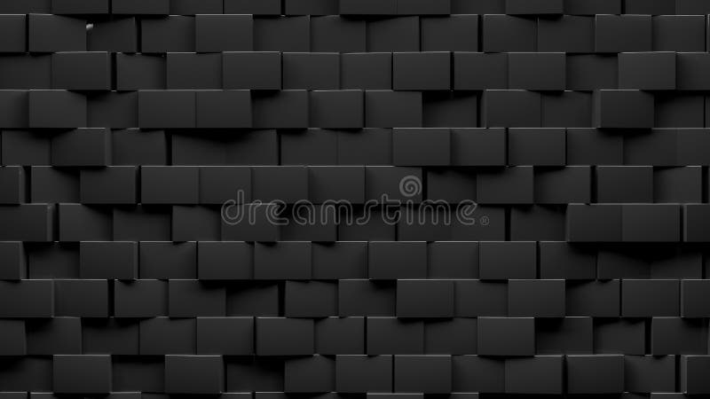 Random Shifted Black Cube Boxes Block Background Wallpaper Stock ...