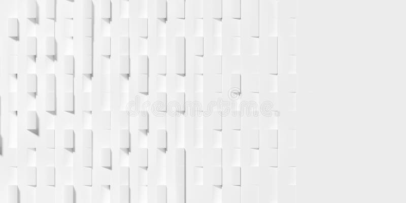 Random Shifted Inset and Offset White Small Rectangle Cubes Fading Out ...