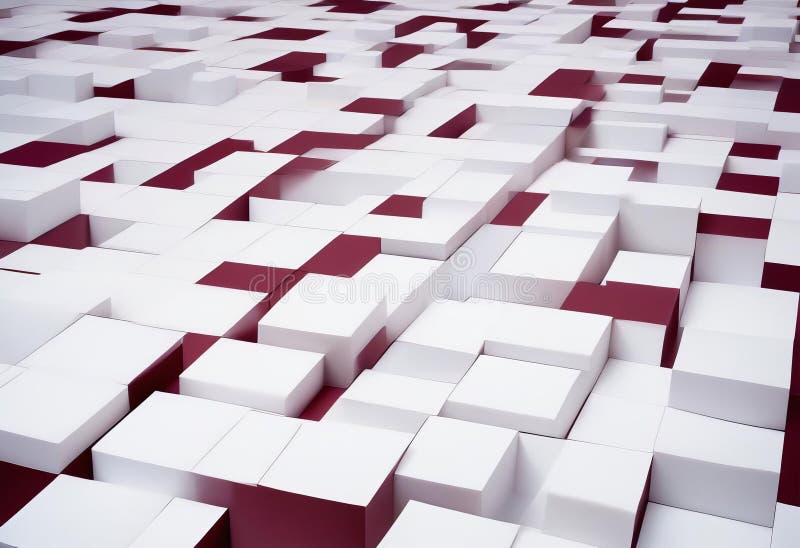 Random Shifted White Cube Boxes Block Background Stock Illustration ...