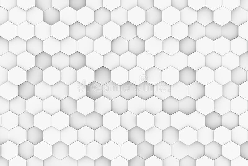 Random Shifted White Hexagon Honeycomb Geometrical Pattern Background ...