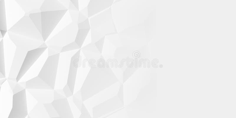 Random Shifted White Polygon Geometrical Prism Structure Pattern ...